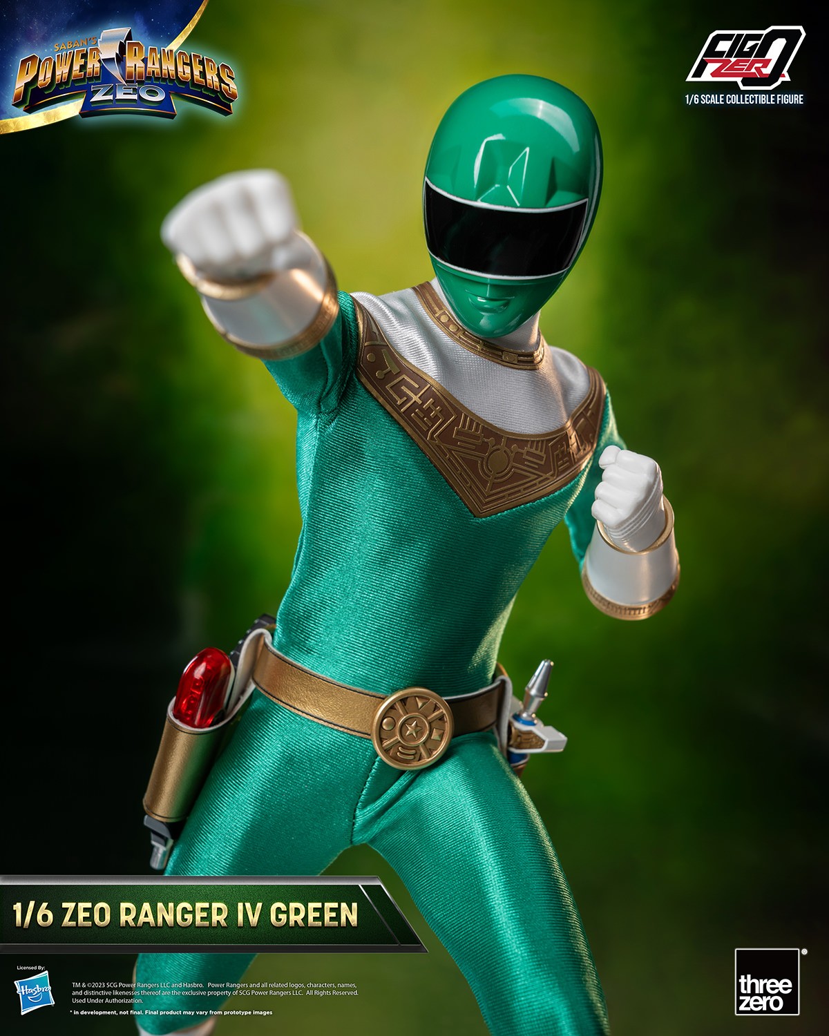 Zeo Ranger IV Green Sixth Scale Figure by Threezero | Sideshow Collectibles